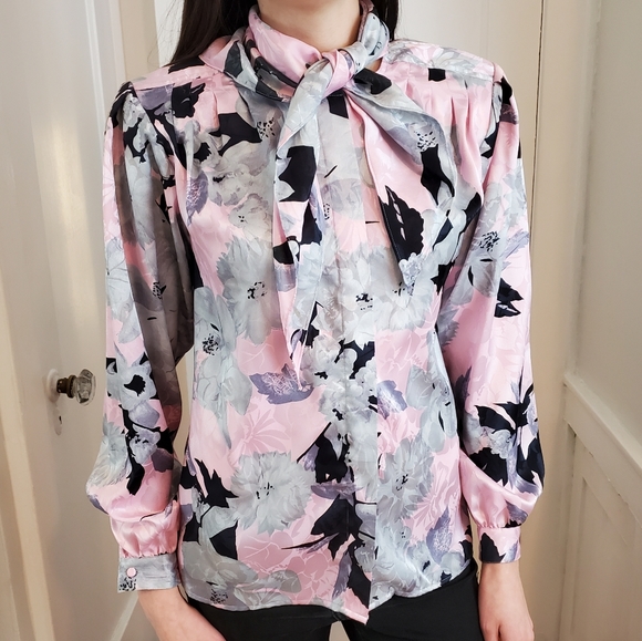 Irene Koenig | Tops | Irene Koenig Floral Blouse Size 4 Vtg New | Poshmark